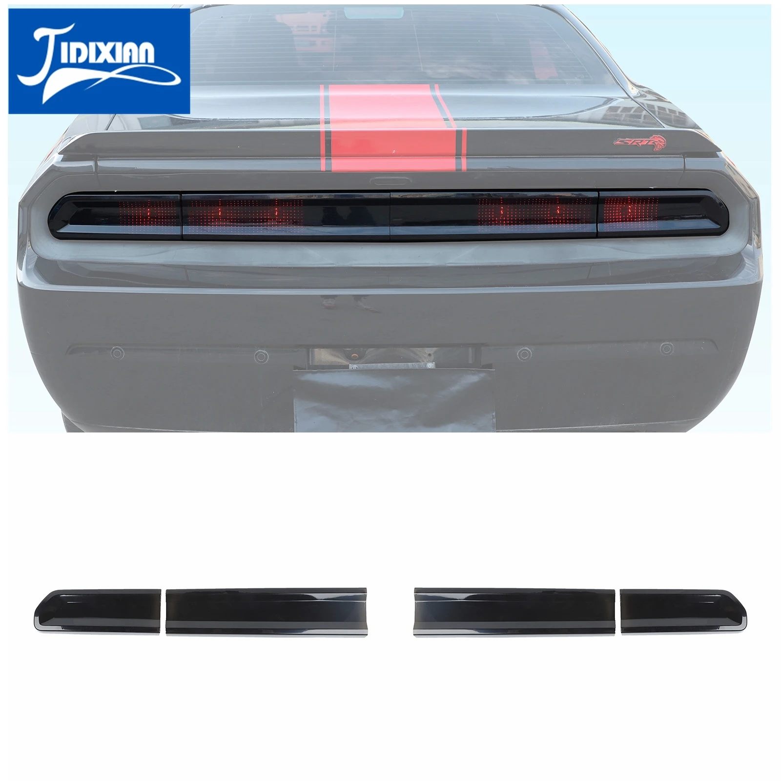 Jidixian Tailligjht Cover For Dodge Challenger 2009 2010 2011 2012 2013 ...