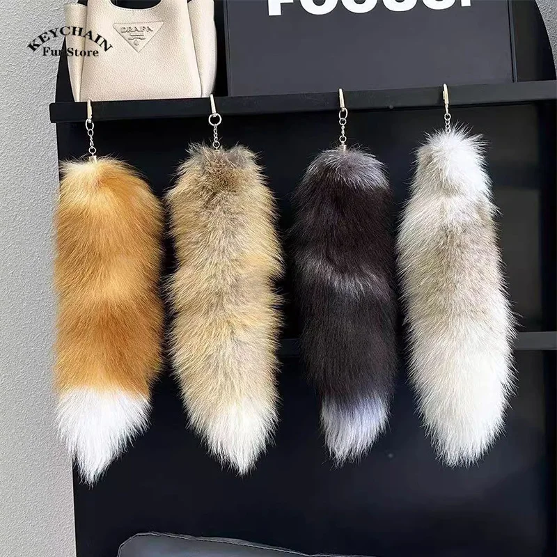 natural-fox-fur-tail-keychain-furry-2024-chic-y2k-beautiful-accessory ...