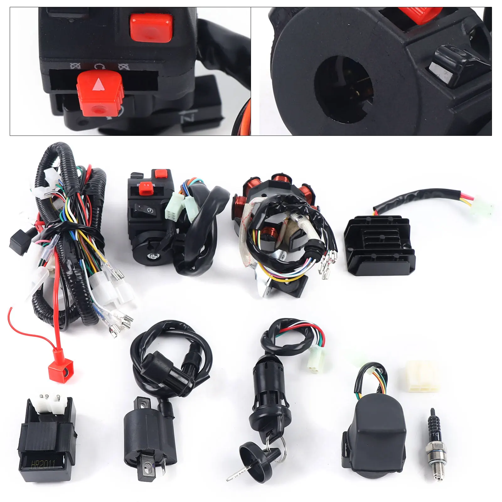 Motorcycle Full Complete Electric Wiring Harness Rectifier Ignition ...