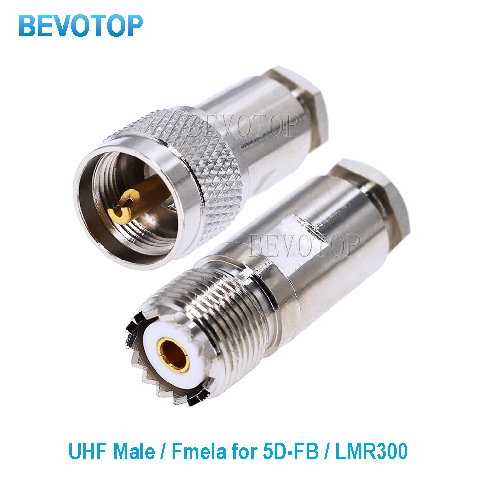 1PCS 5D-FB UHF Male PL259 Plug / UHF Female SO239 Jack 50-5 Clamp ...