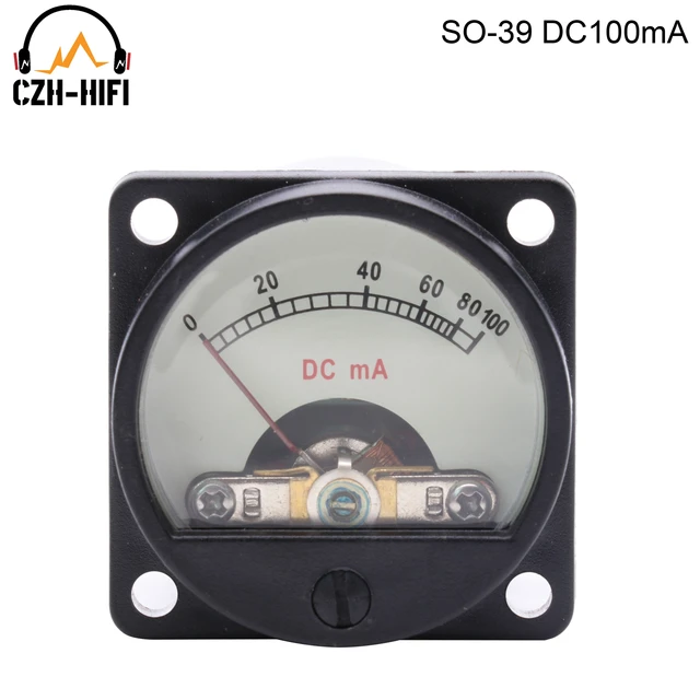 1pc Vintage Panel Meter Vu mA mV DC 100mA 200mA 100mV 500uA Ampere ...