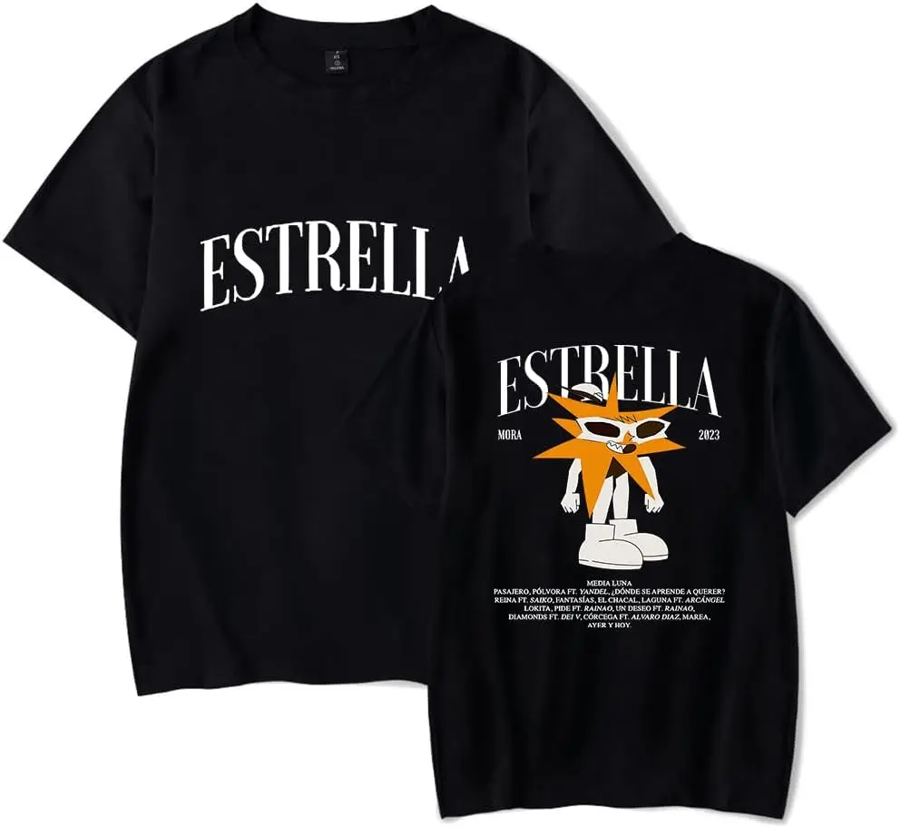Mora-Merch-Album-Estrella-Camiseta-de-manga-corta-Top-con-estampado-cl ...