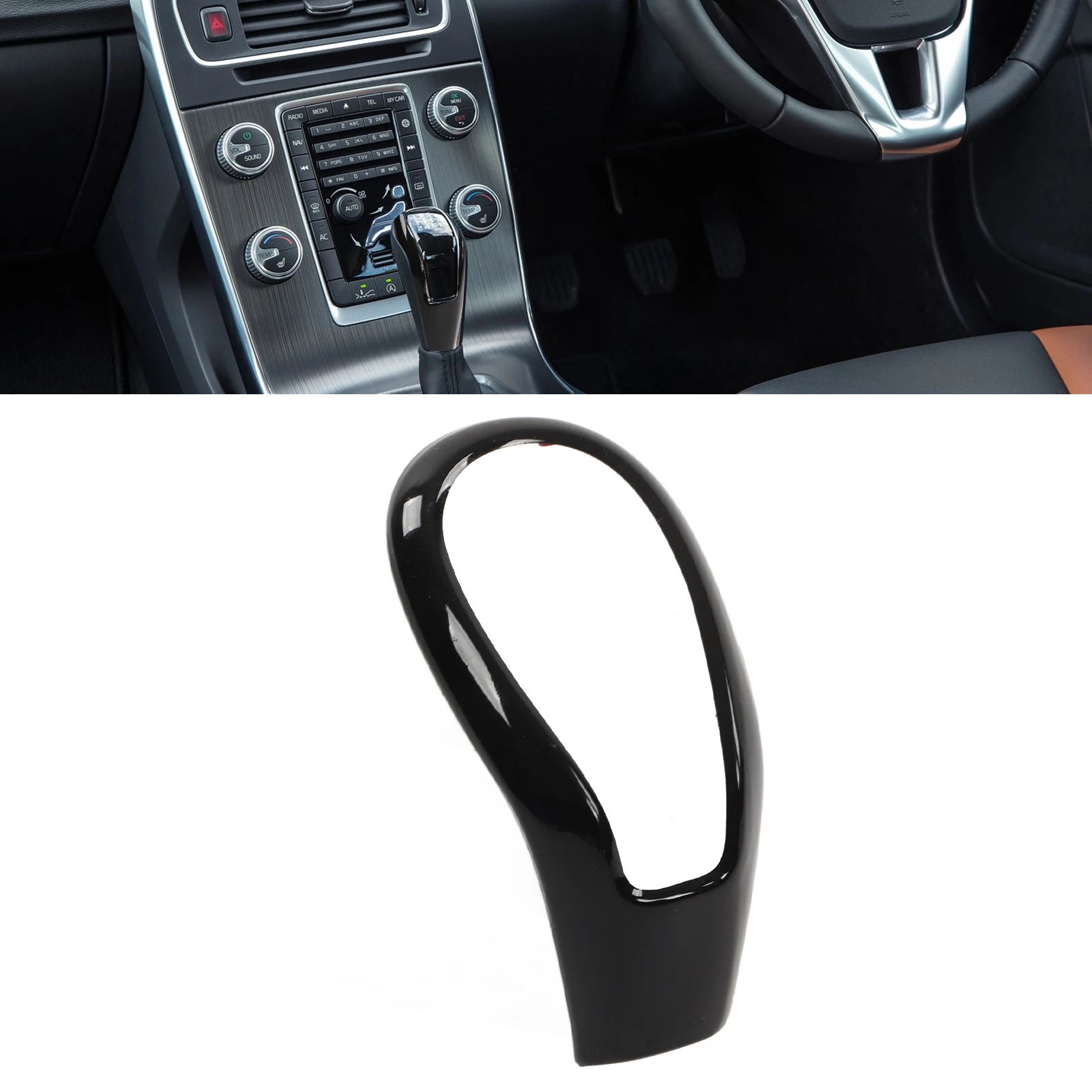 Gear-Shift-Head-Cover-Trim-Shifter-Knob-Frame-Sticker-Replacement-for ...
