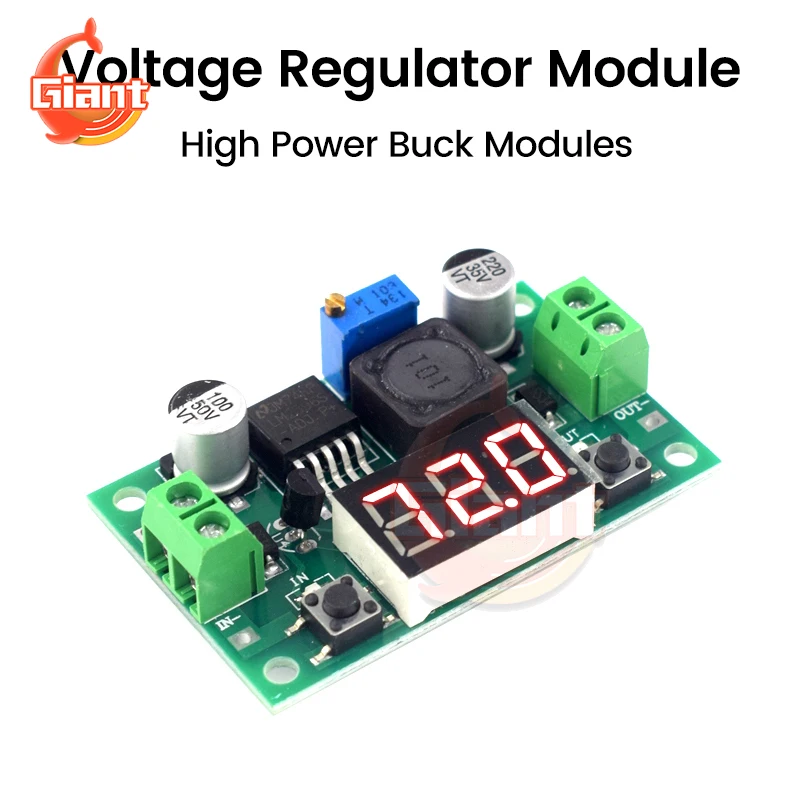 DC-DC-Step-down-Module-Digital-Voltmeter-Adjustable-Voltage-Regulator ...