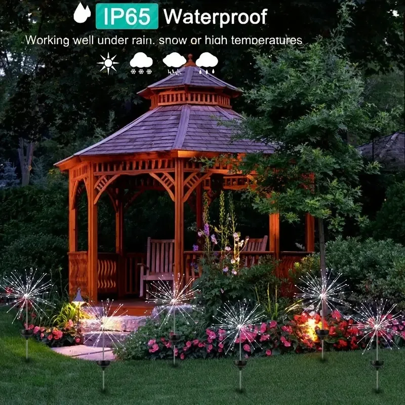 1 шт., водонепроницаемая уличная гирлянда на солнечной батарее, 90/120 ...