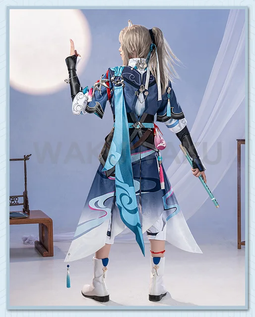 Cos-kiki Honkai: Star Rail Yanqing Kostum Permainan Kuno, 42% OFF