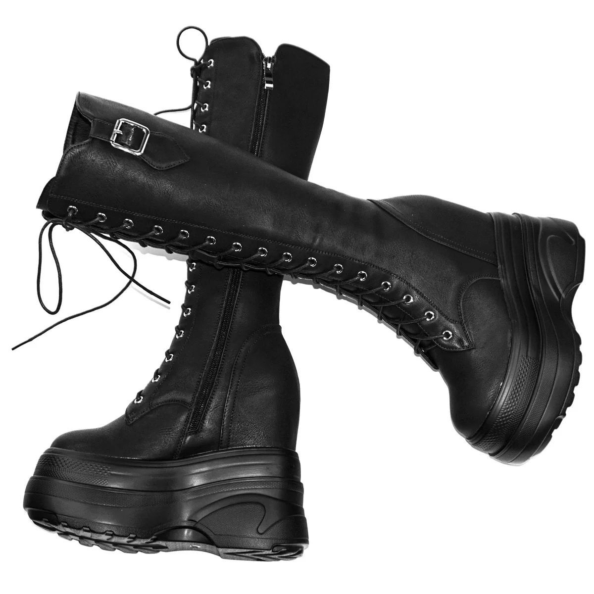 Plus Size 46 47 Snow Boots Women Genuine Leather Wedges High Heel ...