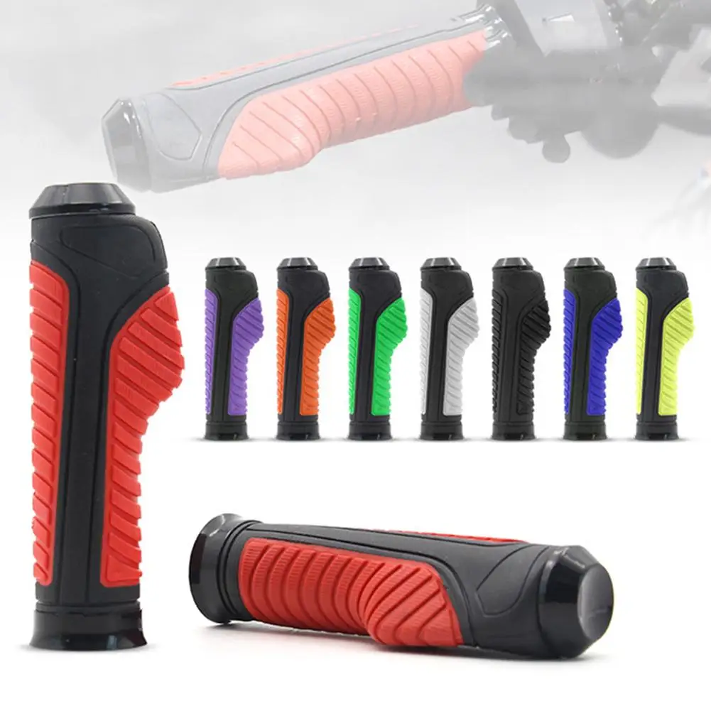 Motorcycle Handlebar Grips Soft Rubber Non-slip Grip Handle Bar ...