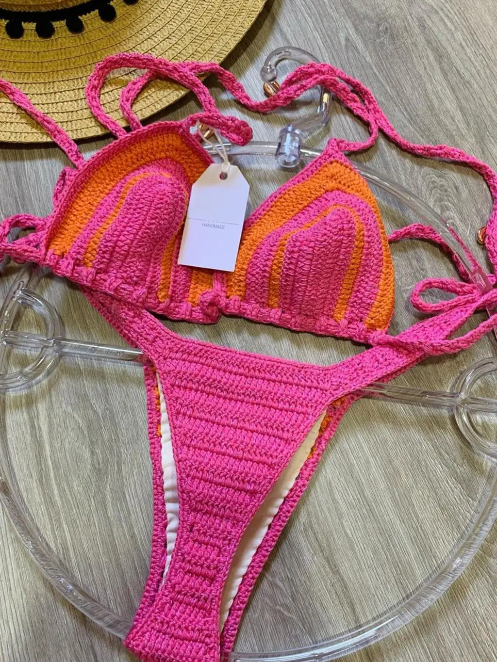 2024-Crochet-Handmade-Bikini-Sets-Sexy-String-Brazil-Bathing-Suit ...