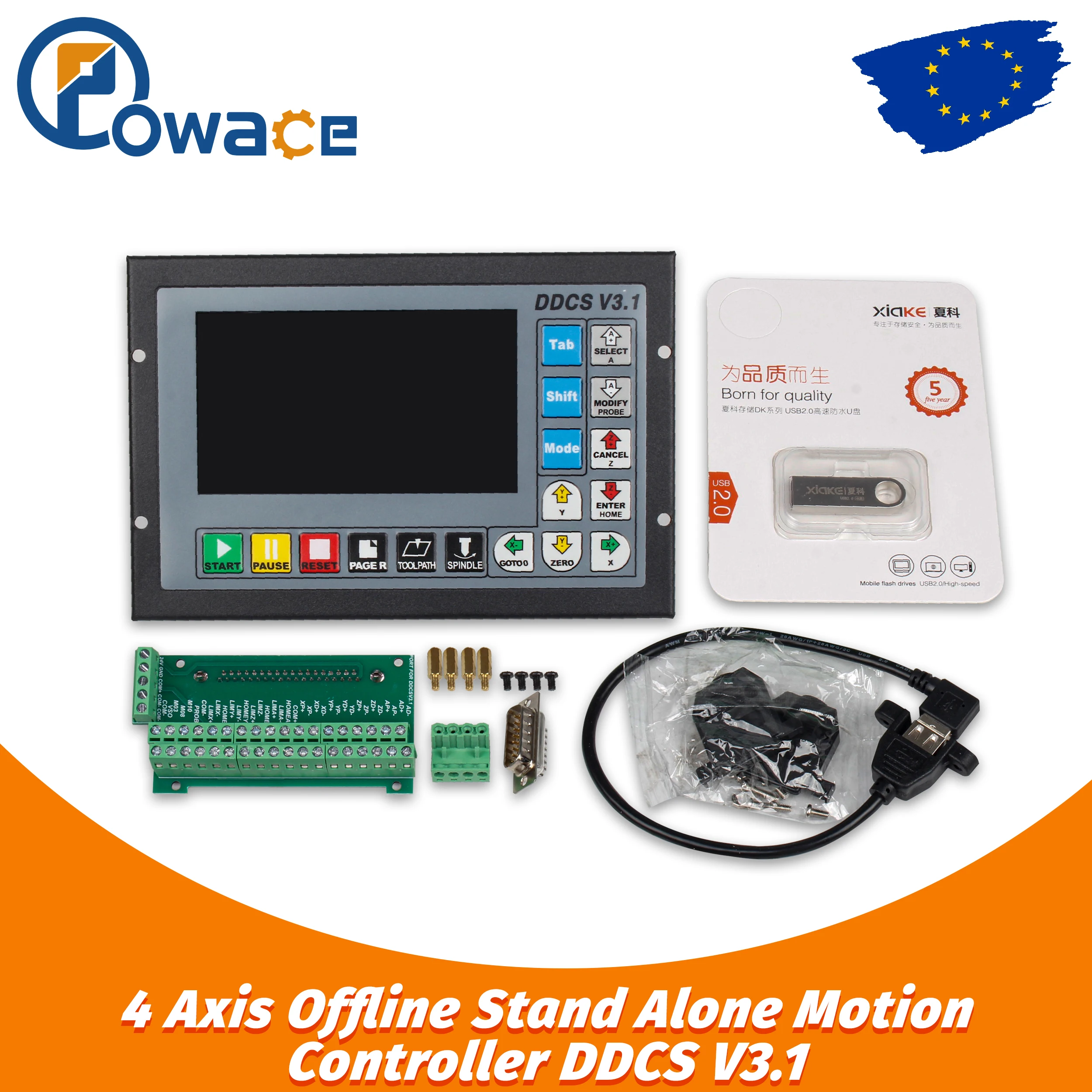 【DE Stock】4-Axis CNC Motion Control System, DDCSV3.1 Offline Stand ...