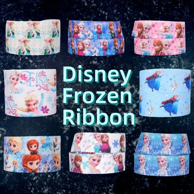 7/8 Disney Princess Elsa Anna Frozen Grosgrain Ribbon Cartoon DIY Craft ...