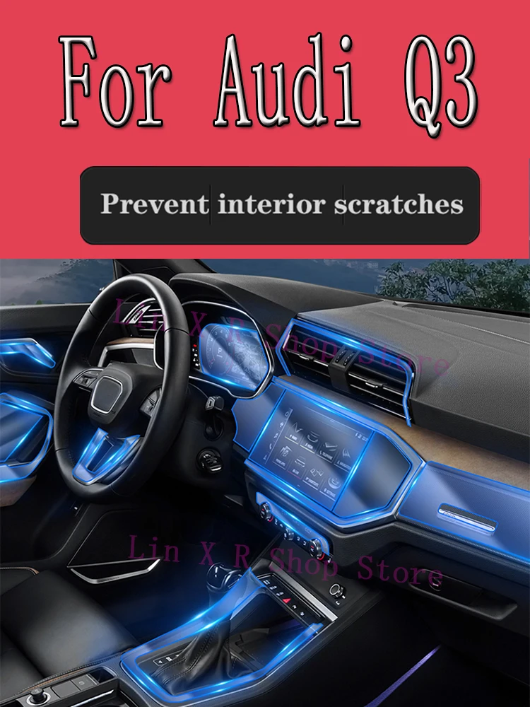 For AUDI Q3 （2019 2020 ）Car Gearbox Panel Film Dashboard Protective ...