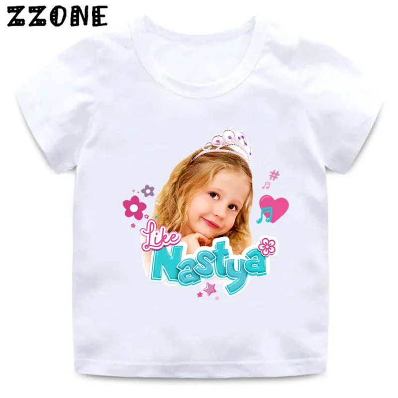 Kawaii Like Nastya Love Cat Graphic Cartoon Kids T-Shirts Funny Girls ...