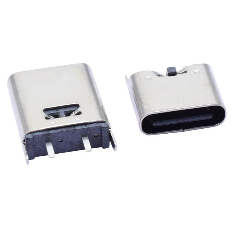 10pcs-Type-C-female-base-vertical-2Pin-straight-plug-6-5-10-0mm-high ...