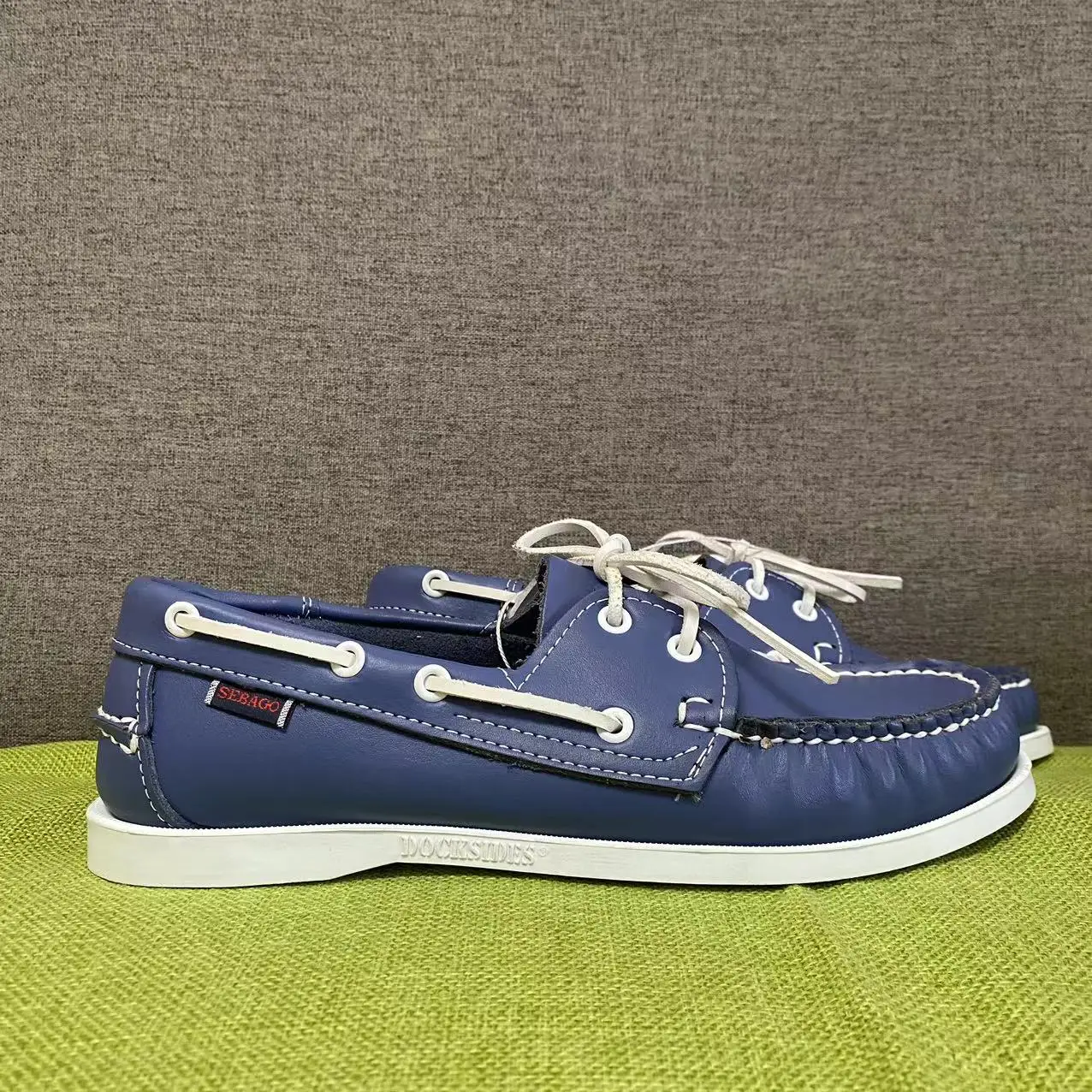 SEBAGO-Men-Authentic-Docksides-Shoes-Premium-Leather-Moc-Toe-Lace-Up ...