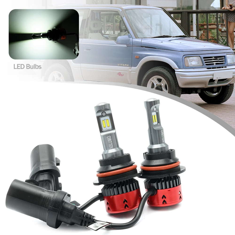 2pcs 12v 4500lm 6500k White Car Led High Low Dipped Beam Headlight Bulbs For Suzuki Swift 1989 ...