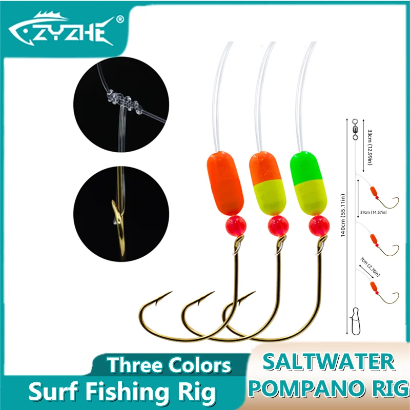 ZYZ-1-3Bags-Saltwater-Pompano-Rigs-for-Surf-Fishing-Three-Drops-With-1 ...