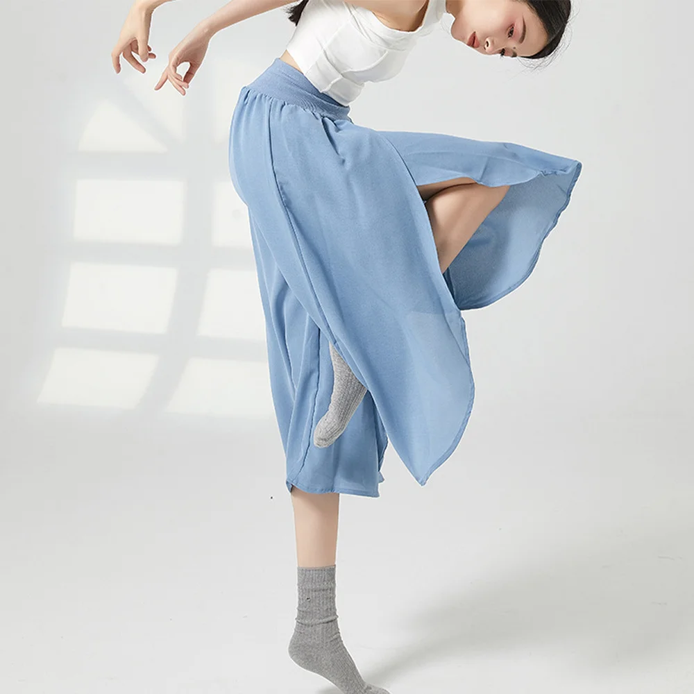 Chiffon-Modern-Dance-Pants-Wide-Leg-Ballet-Classical-Basic-Side-Split ...