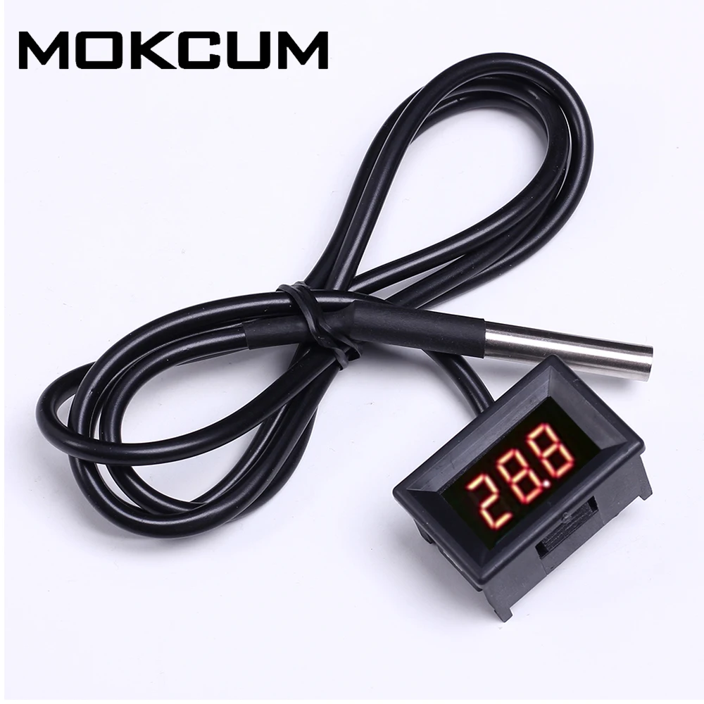 DS18B20-LED-temperature-sensor-Red-Blue-Display-Thermometer-Controller ...