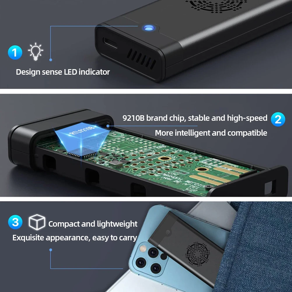 NVME et NGFF OTG-NVME AtoCNVME AtoC-Adaptateur de boîtier SSD externe ...