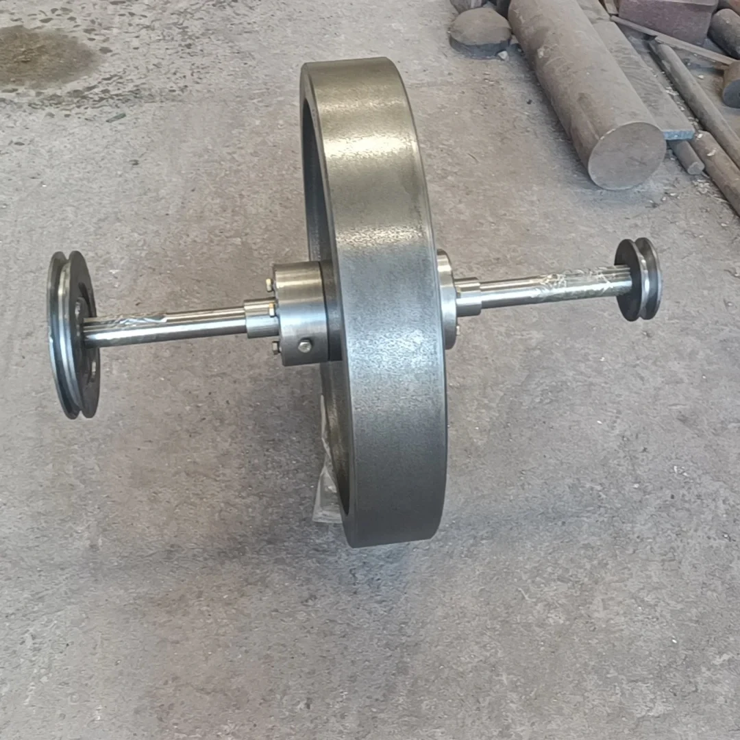 Custom-Casting-Iron-40kg-Flywheel-with-Shaft-and-Pulley.jpg