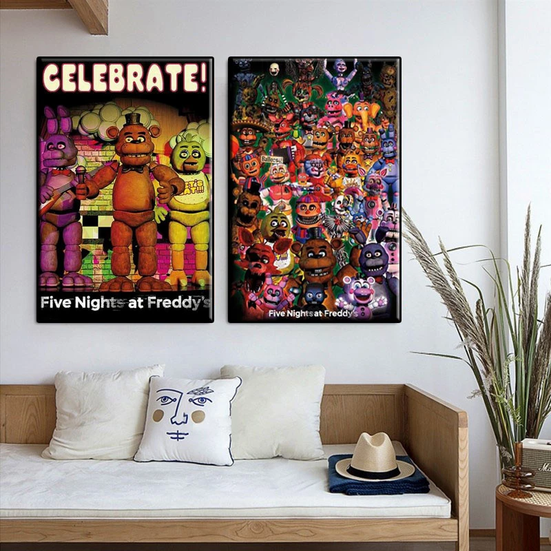 FNAF Ultimate Group Game Professional Merchandise Canvas Painting ...