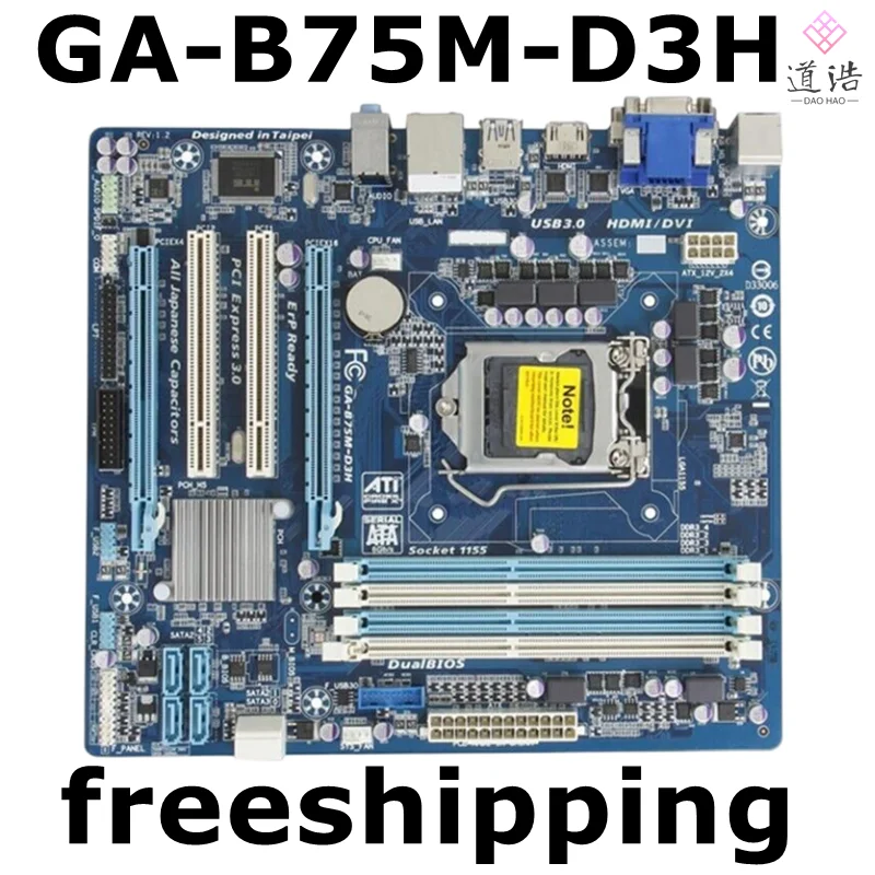 For-GA-B75M-D3H-Motherboard-32GB-LGA-1155-DDR3-Micro-ATX-B75-Mainboard ...