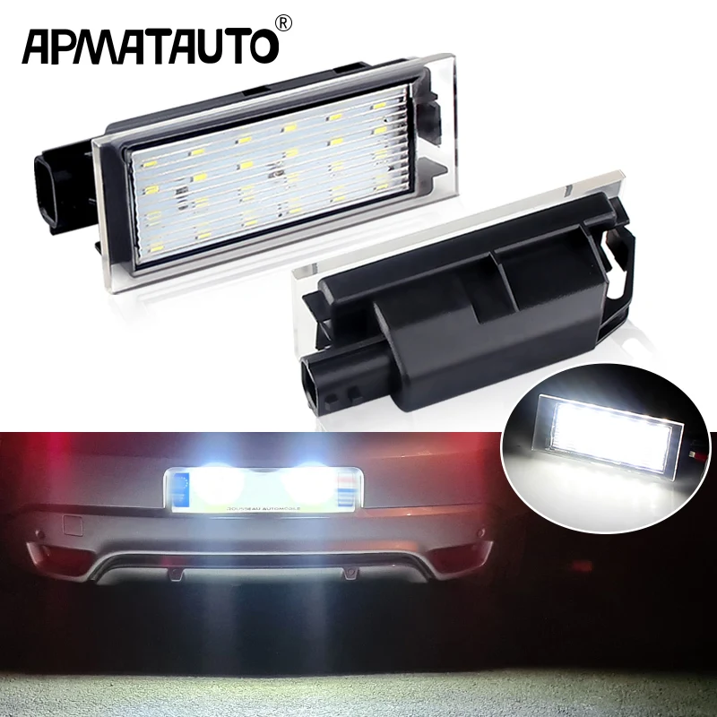 2pcs LED Number License Plate Light for Renault Clio Laguna 2 Megane 3 ...