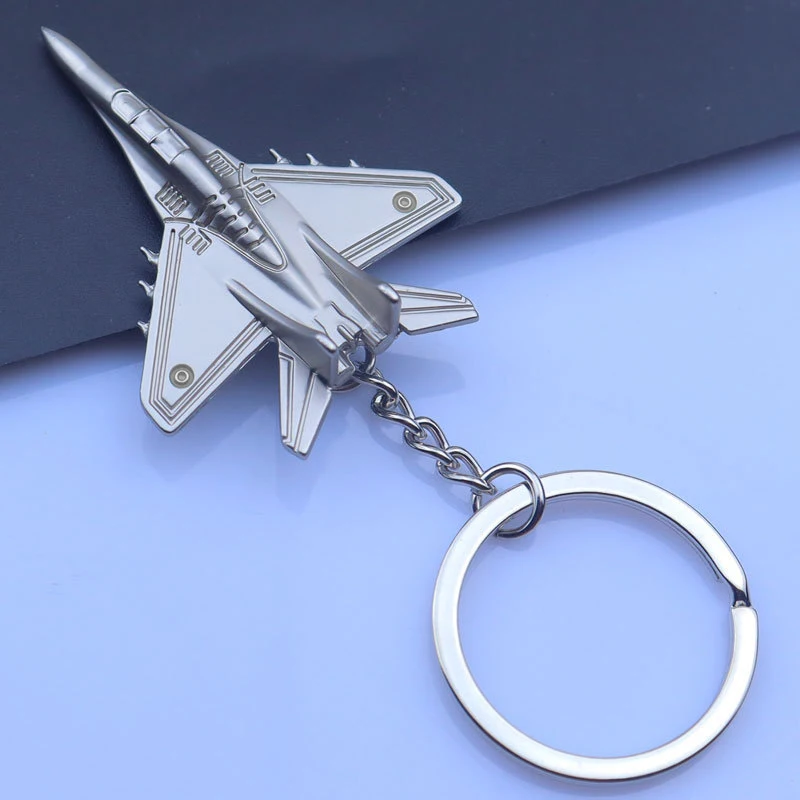 F-16 Fighter Jet Keychain Airplane F-16 Sterling Silver Keychain ...