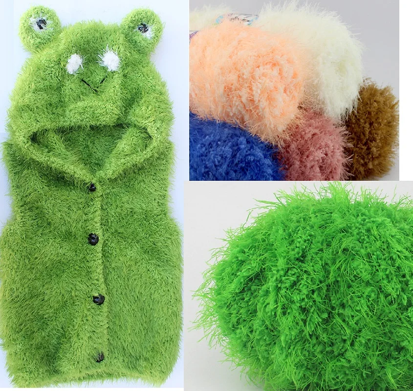 100grams Fuzzy Fur Yarn Handknitting Fancy Yarn Plush Fluffy Soft ...
