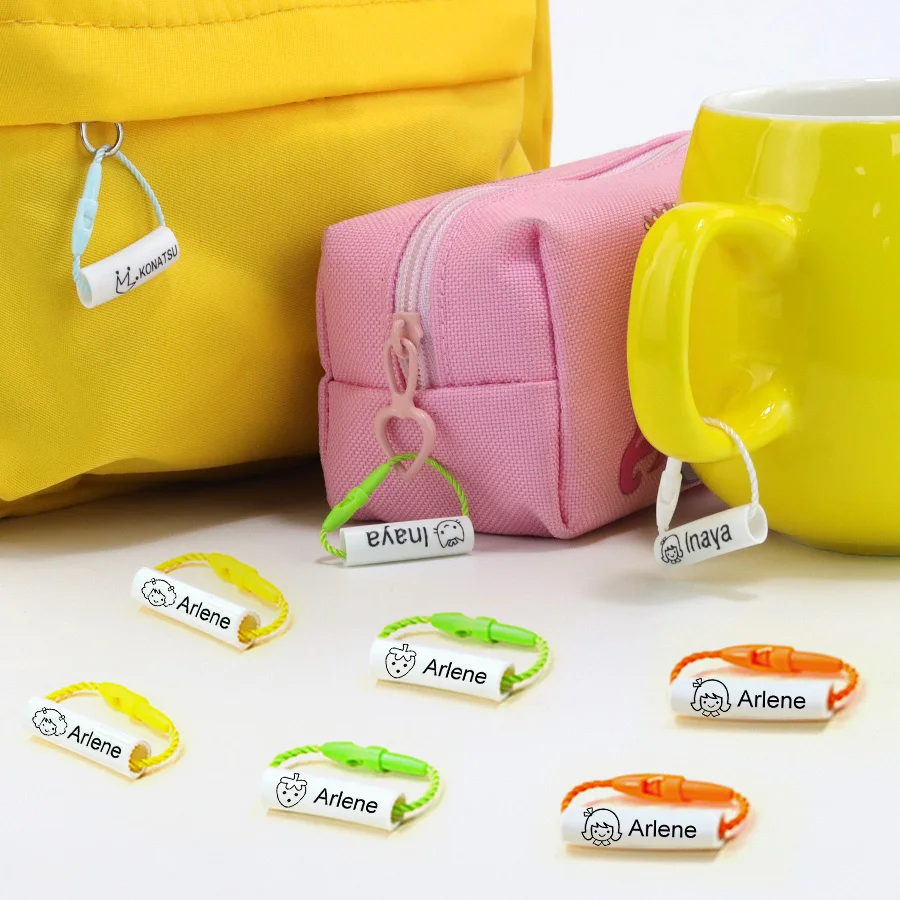 Customized Name Ring Pendant Baby Shoes Schoolbag Cup Clothes Name ...