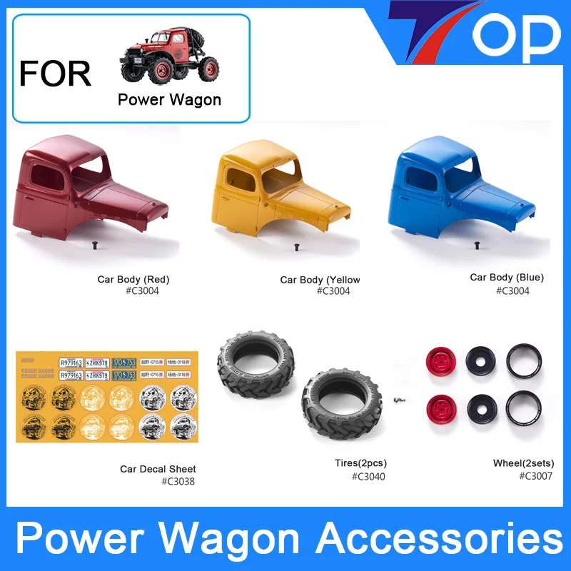 FMS 1/24 Power Wagon FCX24 Original Spare Parts Girder Shell Tire Lens ...