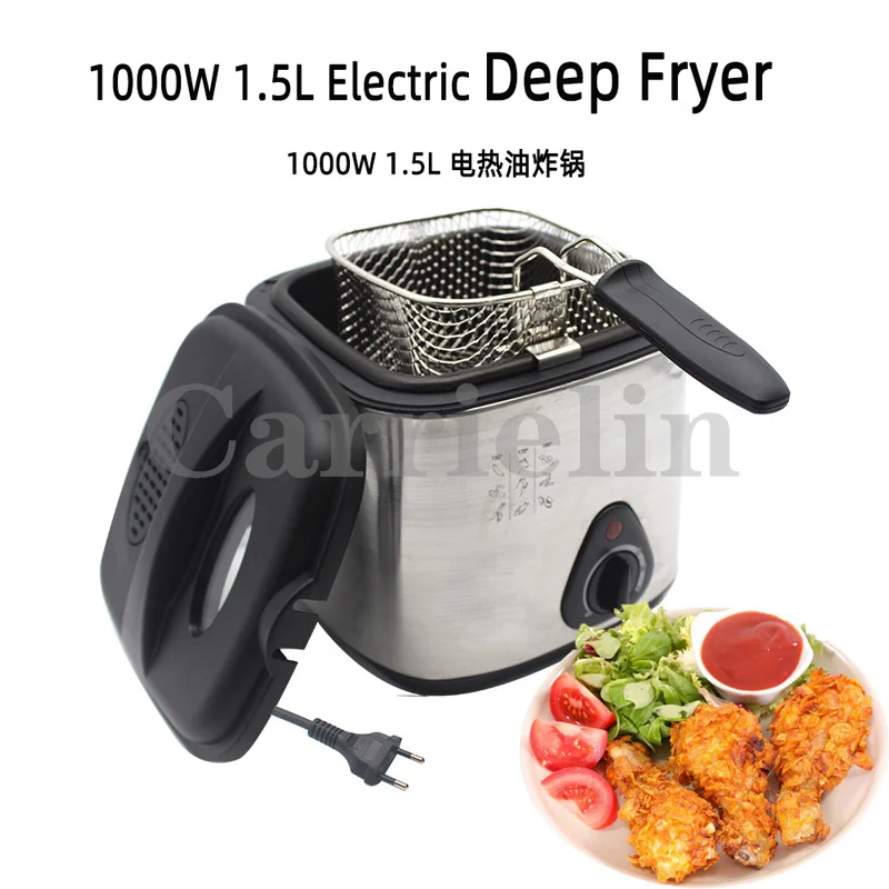 Household-1-5L-Small-Deep-Fryer-Electric-Fryer-French-Fries-Chicken ...