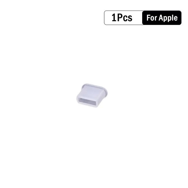 10Pcs Universal Dust Plug Protection Cap for iPhone Type C Micro USB A ...
