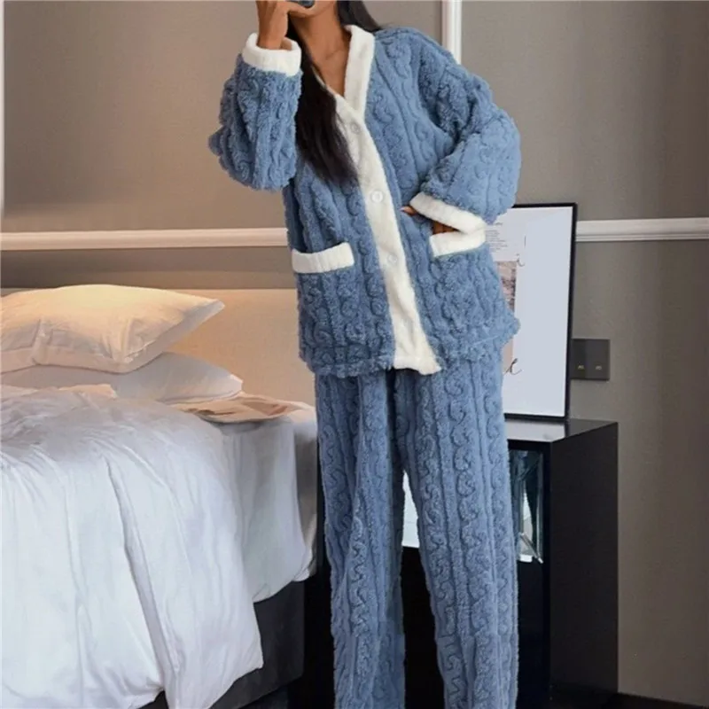 MUYOGRT-Winter-Keep-Warm-Women-s-Pajamas-Thicken-Long-Sleeve-Female ...