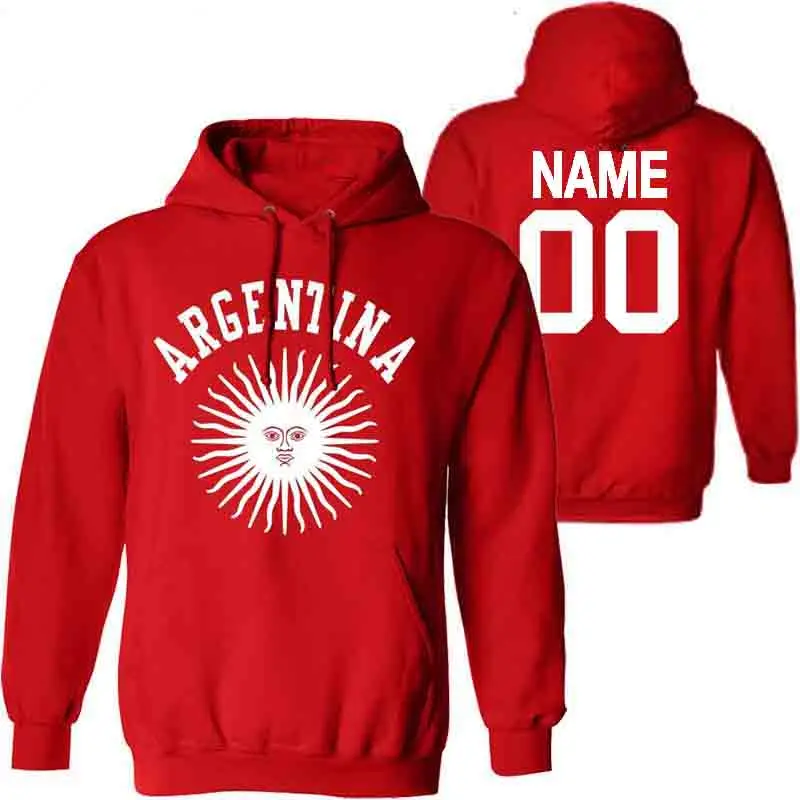Argentina Male Pullover Custom Name Number Arg Country Gyms Sweatshirt ...