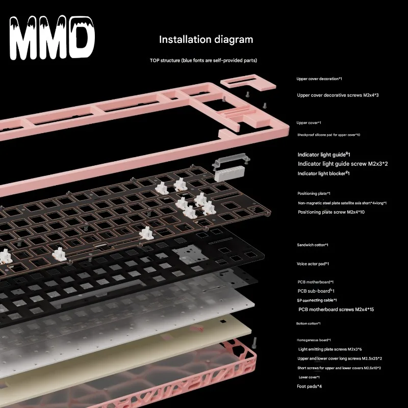 Mmd Ar80 Hollow Out Keyboard Gift Shell Aluminum Alloy Shell Keyboard ...