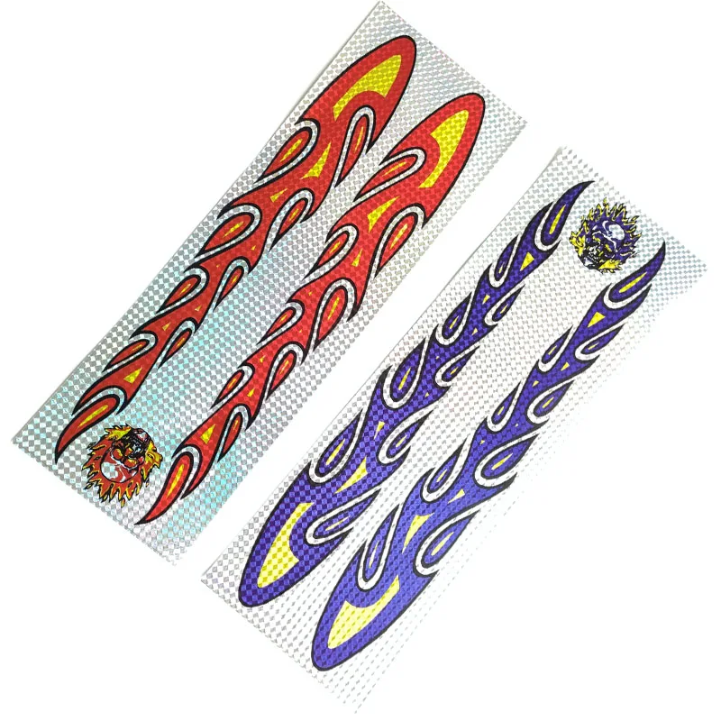 1-Pair-Super-Big-44CM-Fire-Flame-Skull-Car-Motorcycle-Modified-PVC ...
