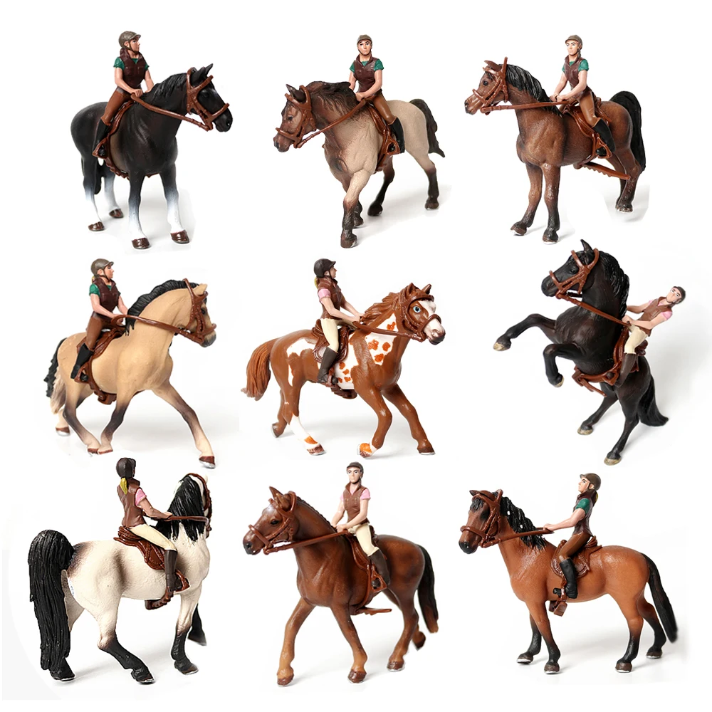 Horse-Playset-Animal-Figurines-Equestrian-Rider-Action-Figure-Farm ...