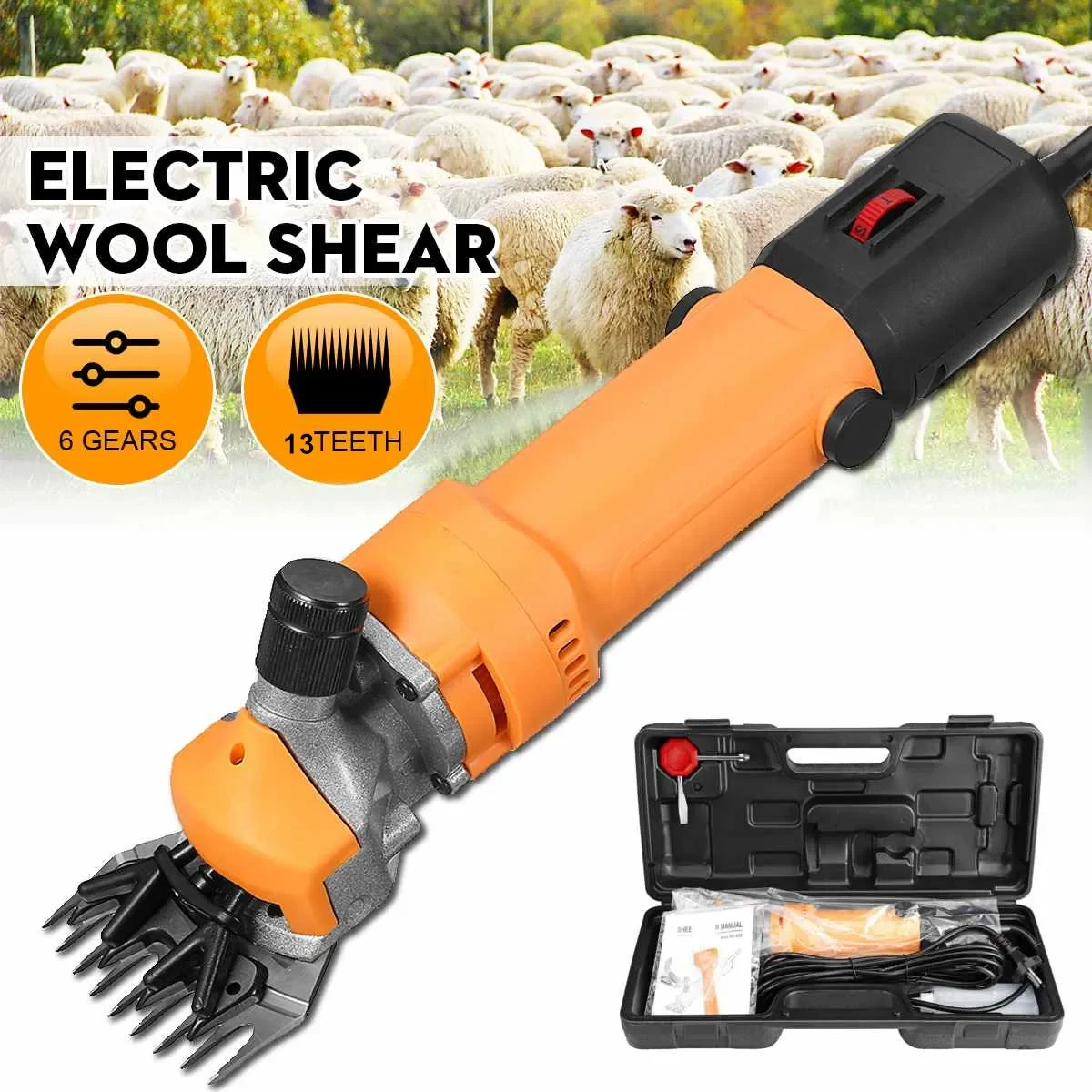 2500W-6-Gears-Speed-Electric-Sheep-Goat-Shearing-Machine-220V-Trimmer ...