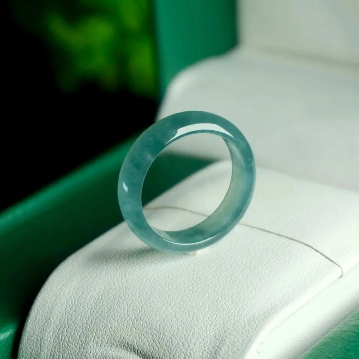 Anillo verde hielo de Jade Natural, anillo de pareja, anillo de Jade ...
