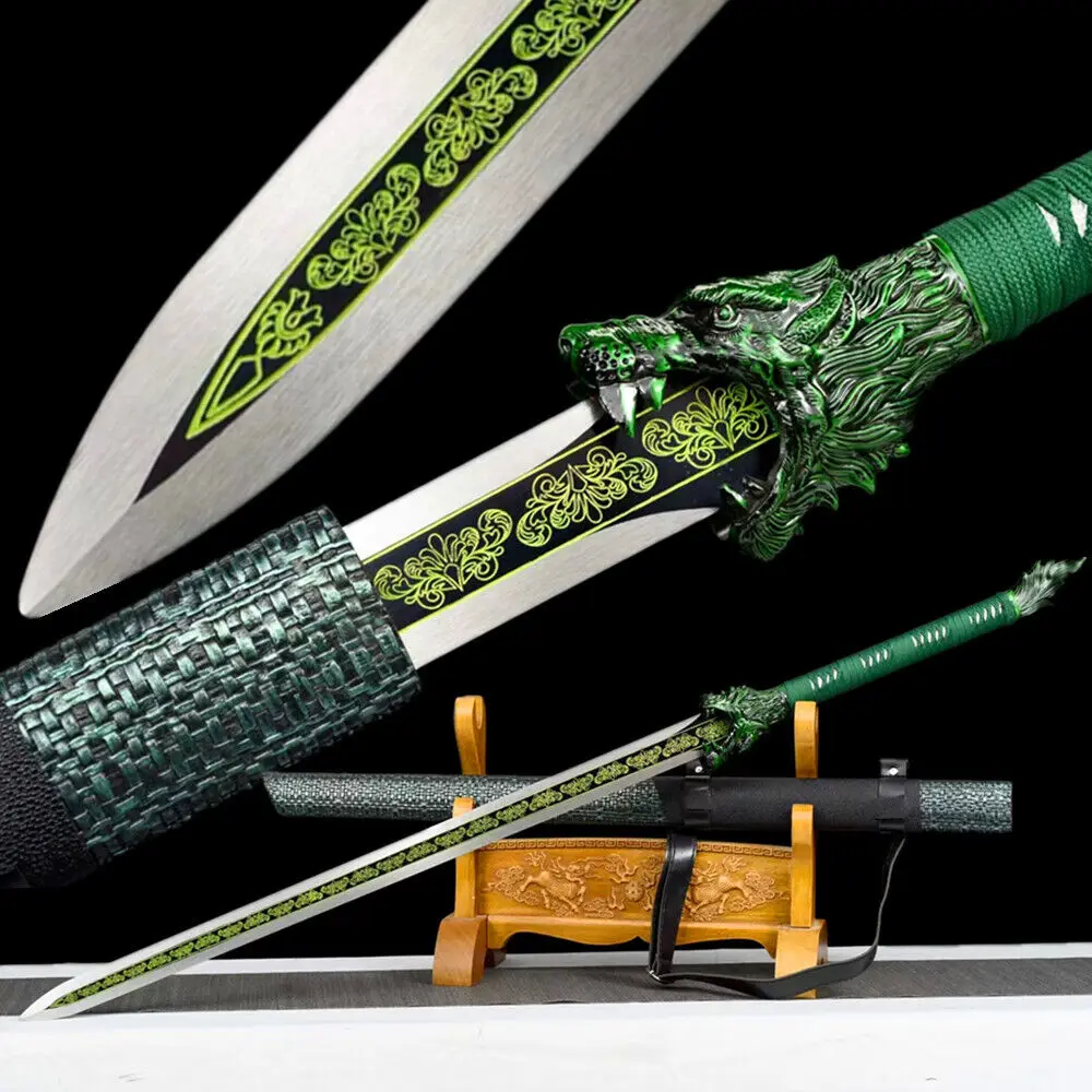 47-Chinese-KungFu-Dao-Sword-WuShu-Saber-Green-Wolf-Jian-Sharp-High ...