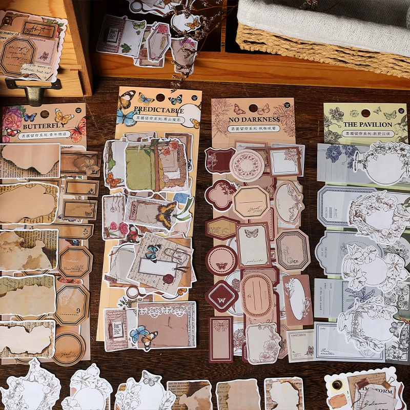 Card-Lover-6-Pcs-Butterfly-Journey-Series-Vintage-Journal-Stickers ...