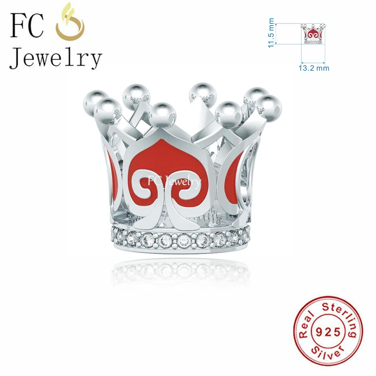 FC-Jewelry-Fit-Original-Pan-Charm-Bracelet-925-Sterling-Silver-Red ...