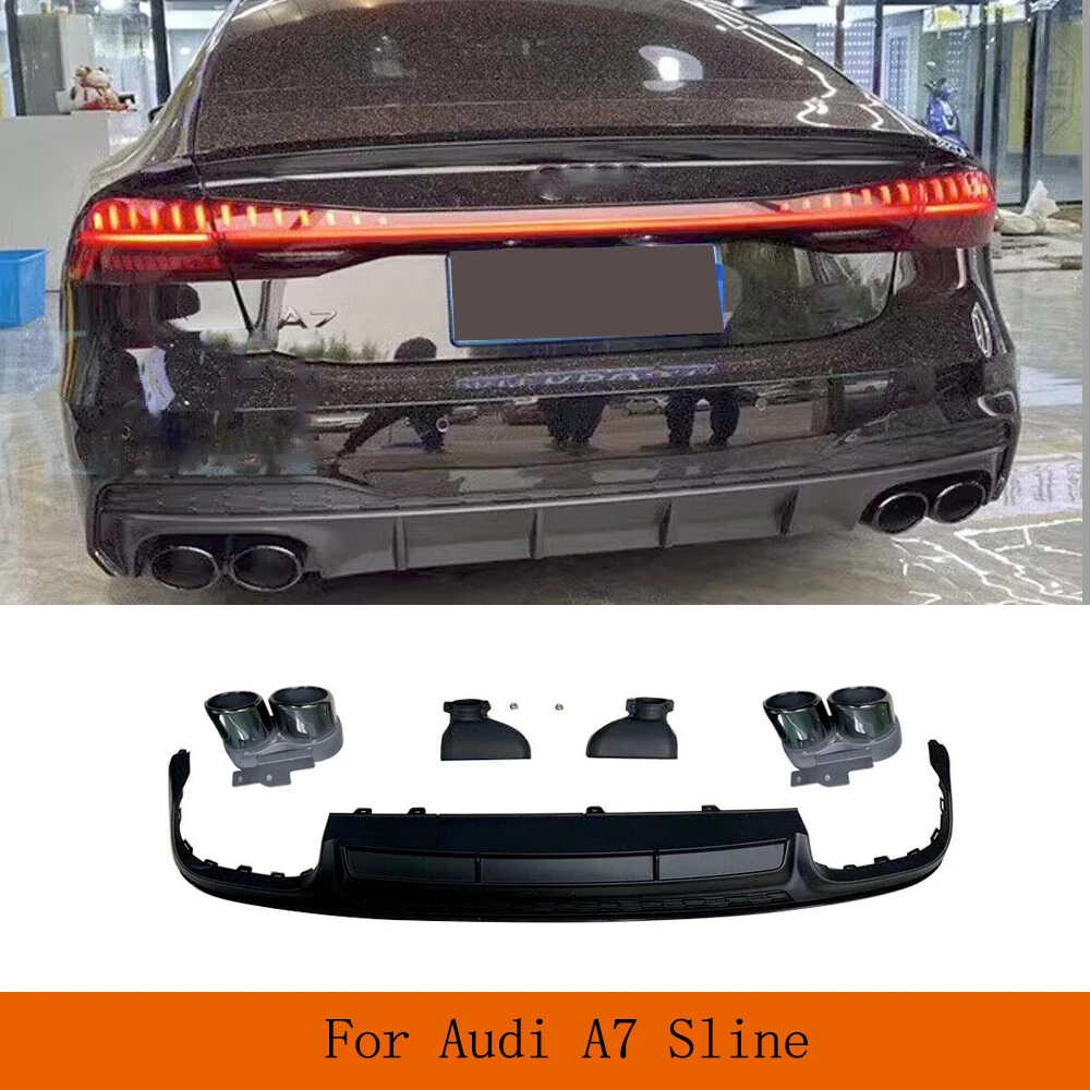 Car-Rear-Body-Kits-Rear-Bumper-Diffuser-Lip-For-Audi-A7-Sline-Quattro ...