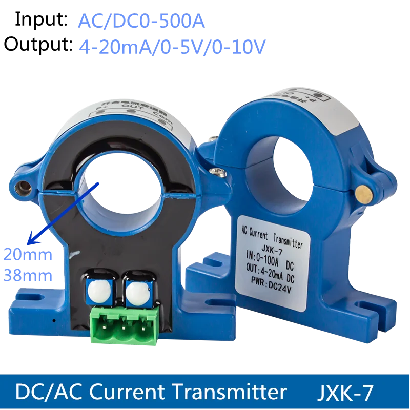 Split-Core-Current-Transmitter-0-500A-AC-DC-Hall-Current-Sensor ...