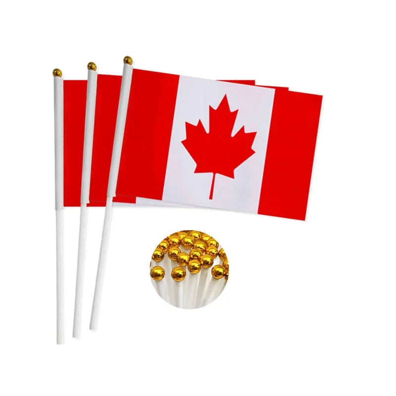 KAFNIK-10-20-50-100pcs-14x21cm-Canada-Hand-Waving-Flag-14-21cm-Canadian ...