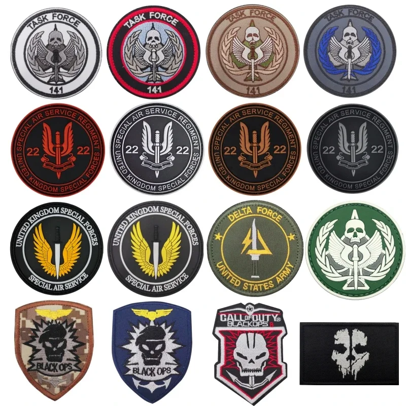 141-COD-Call-of-Duty-Embroidered-Patches-Ghost-Mask-SHD-Black-Ops ...