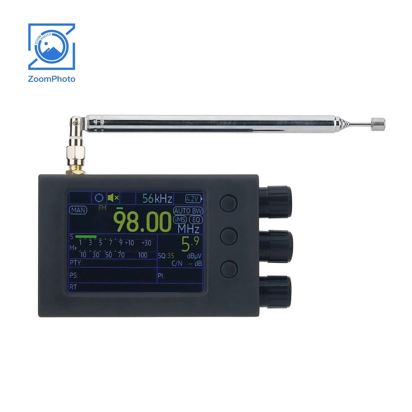 HAMGEEK-64-108MHZ-Black-Portable-TEF6686-Full-Band-Radio-Receiver-AM-FM ...