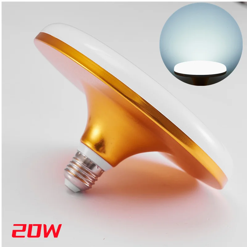 New-E27-UFO-LED-Light-Energy-Saving-LED-Lamp-Flat-LED-Light-Bulb-20W ...